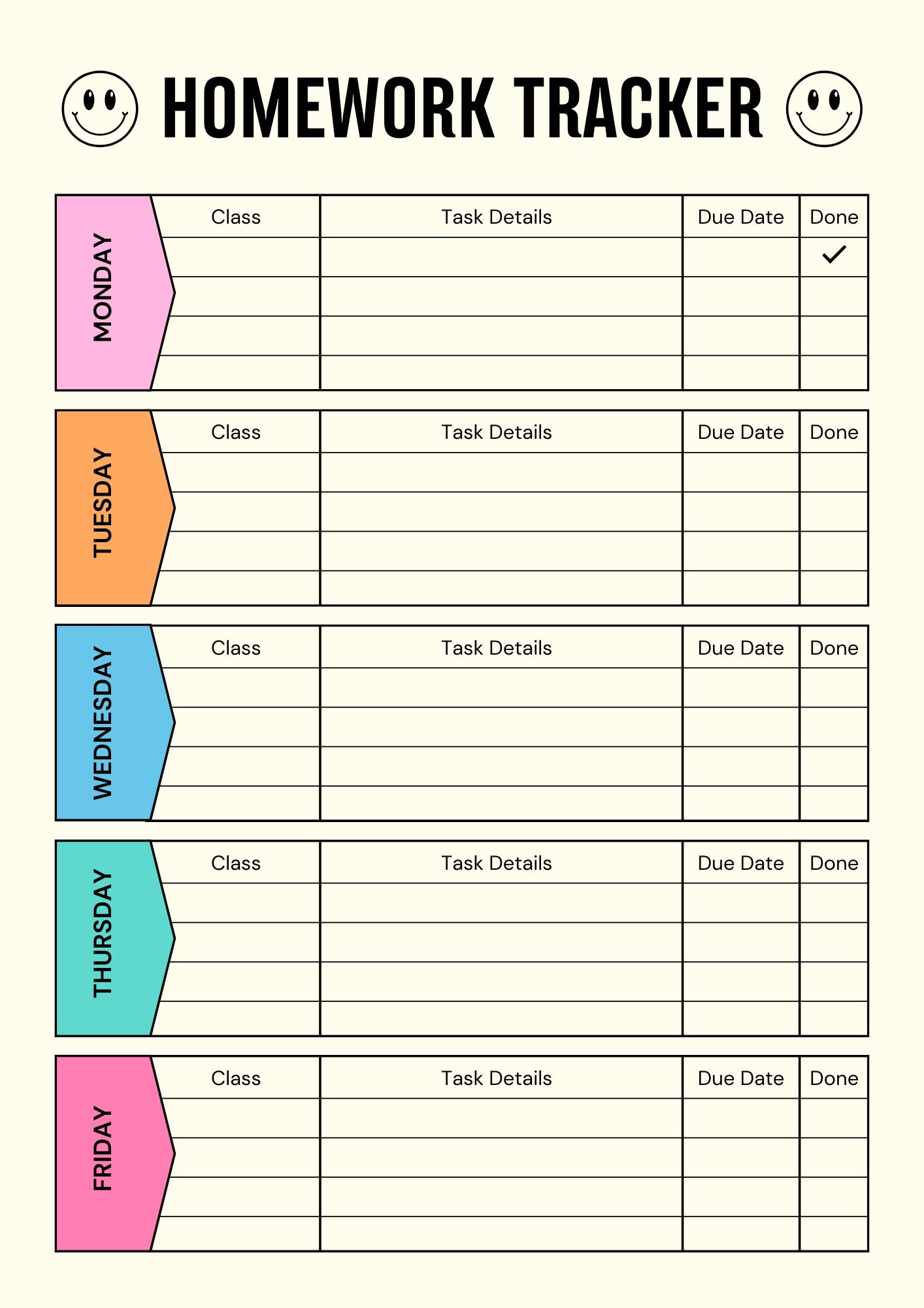 5 Must Have Templates for School Students - Stay Organized