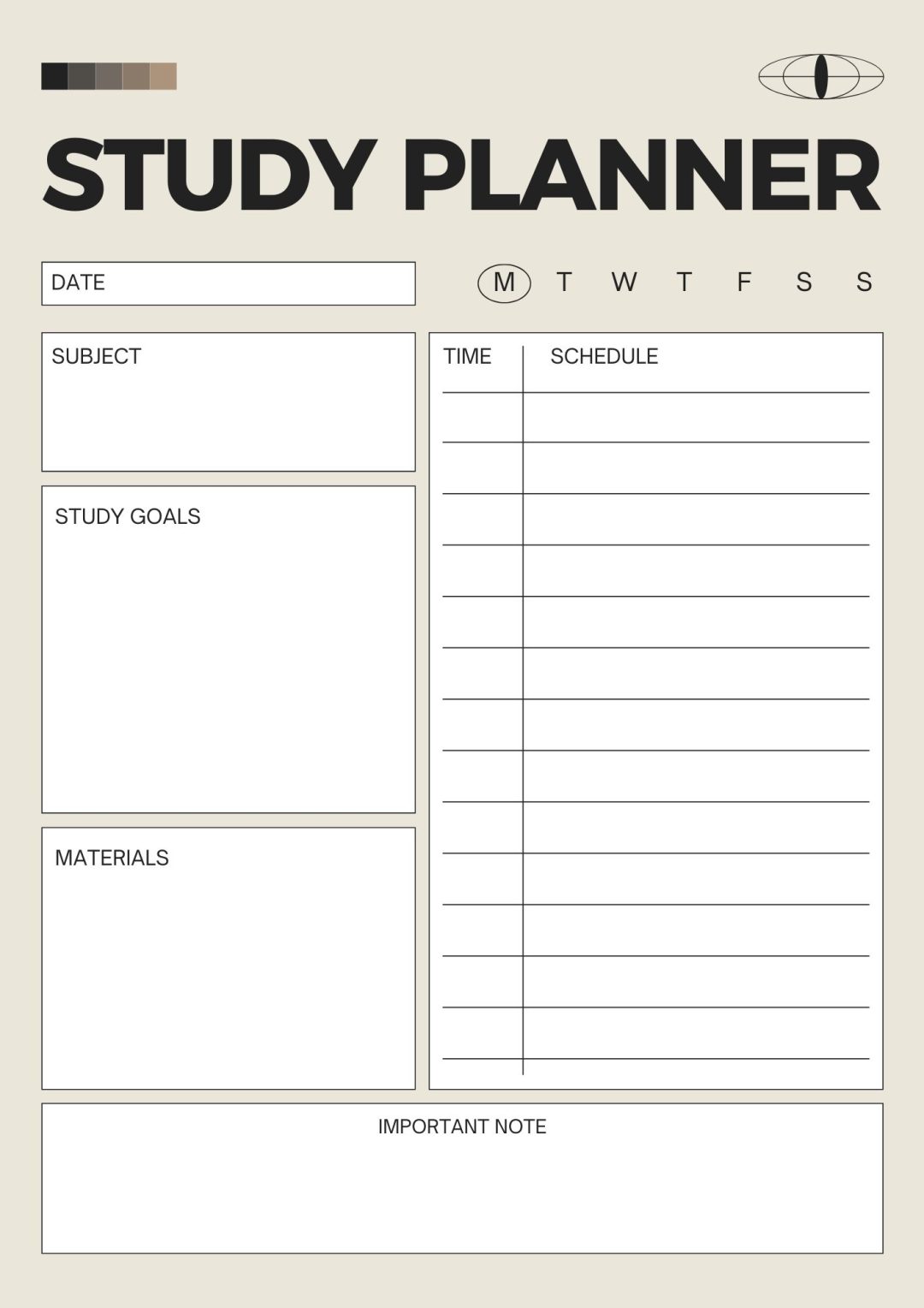 Free Exam Timetable Templates | Exam Revision Planner