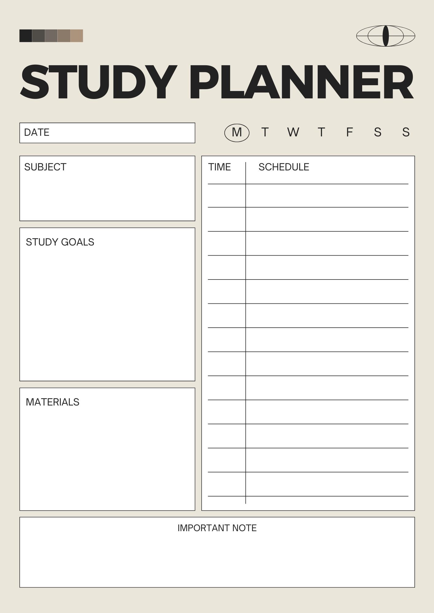 Free Exam Timetable Templates | Exam Revision Planner