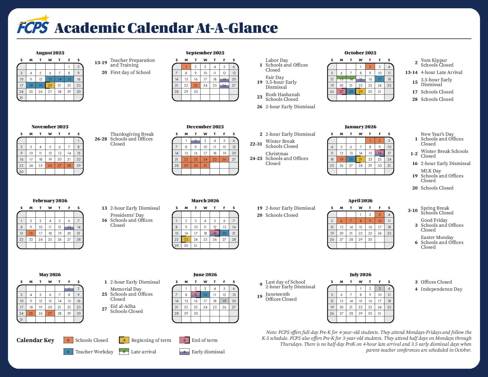 Frederick County Public Schools Calendar 2025-2026 | Maryland
