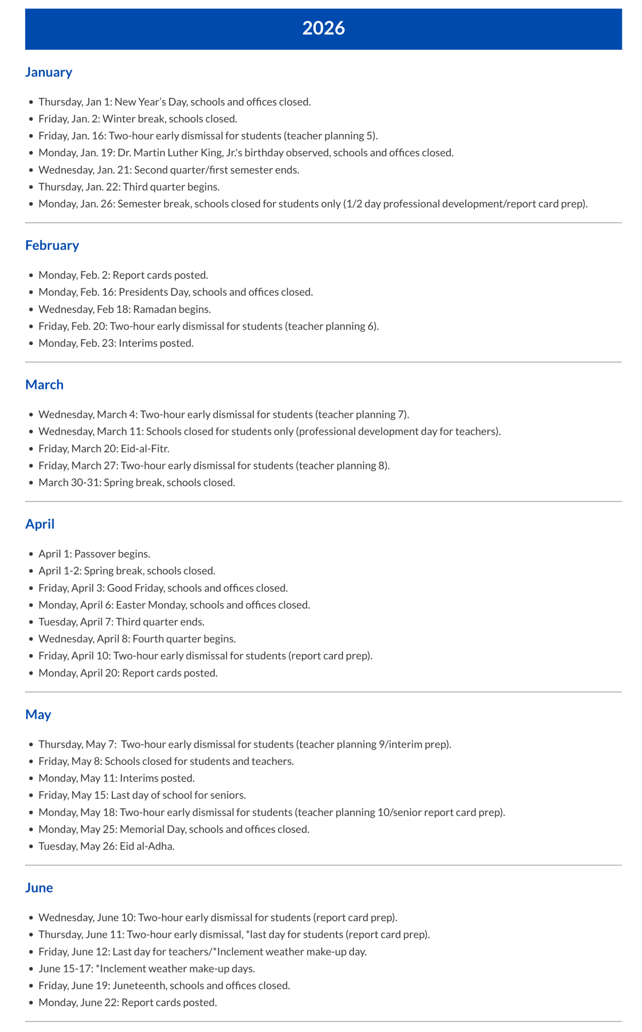 Charles County Public Schools Calendar 2025-2026 | Download